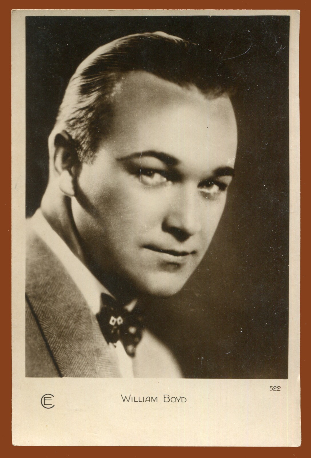 #61218 WILLIAM BOYD (1895-1972) American actor. Vintage postcard Ross ...