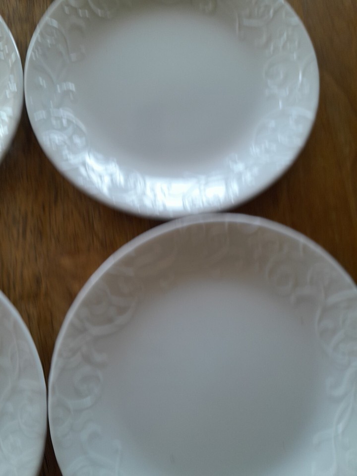 Set Of 6Corning Corelle 8 1/2 Inch Luncheon Plate Bella Faenza Pattern White | eBay