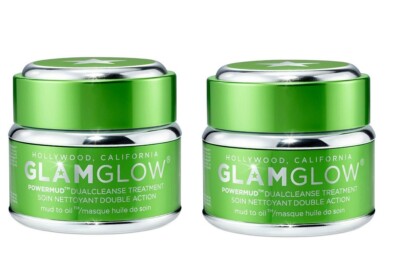 Glamglow POWERMUD Dual Cleanse Treatment 0.5 ozX 2 Oily Face Control ...