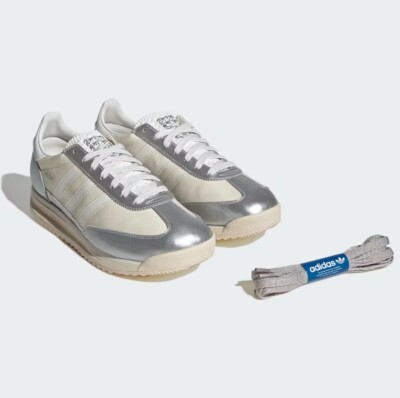 New Adidas SL 72 RS Shoes - Silver Metallic/ Cloud White (JI3531