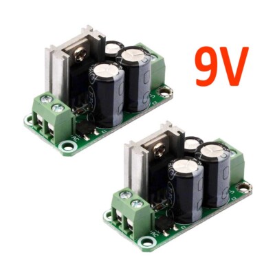 2Pcs Single Regulated Power Supply Module AC to DC 9V Rectifier Filter ...