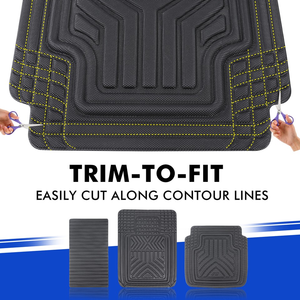 Black Car Floor Liners Mats & Rear Cargo Liners For Toyota 4Runner 2013 ...