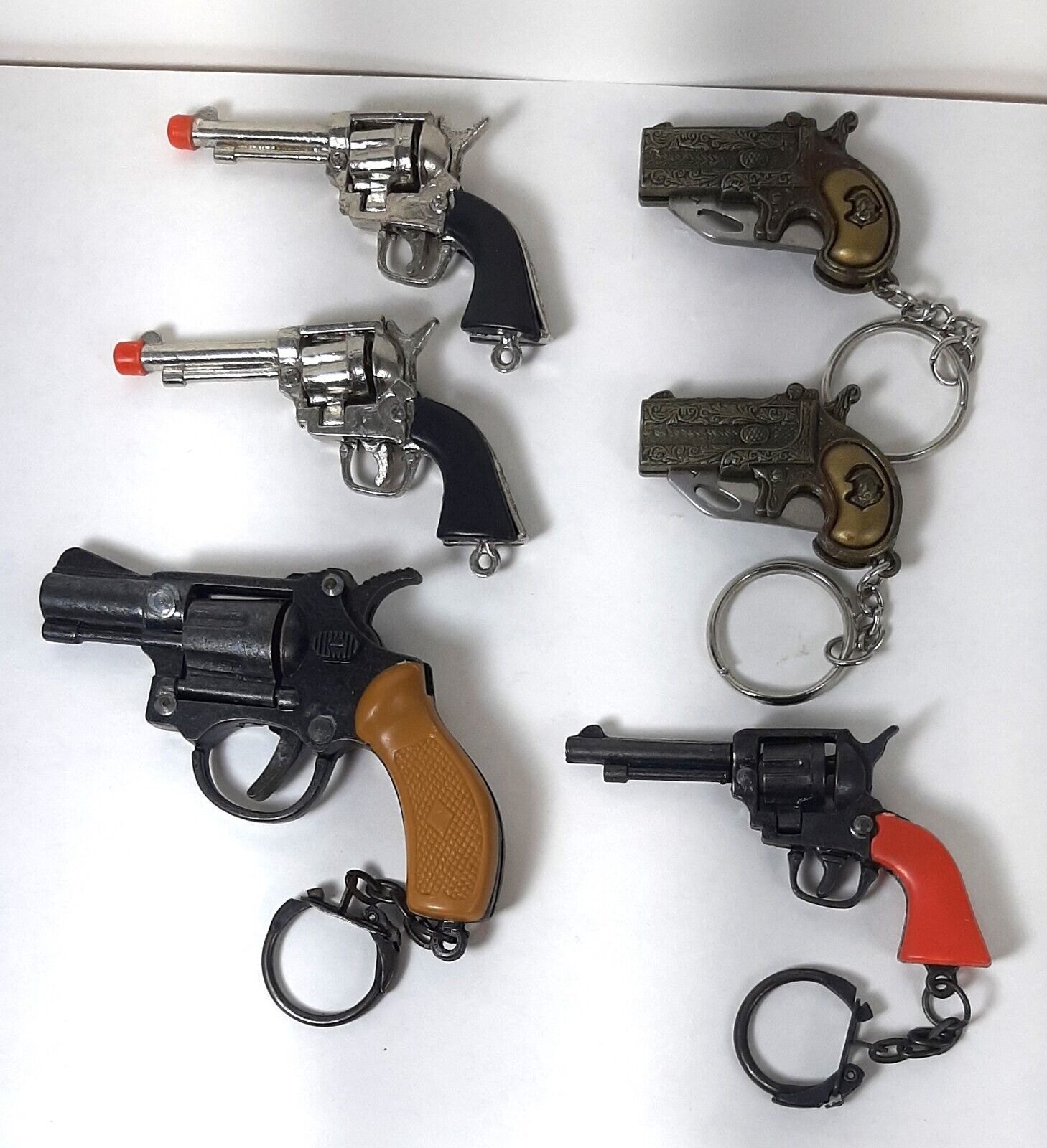 Lot of 6 Toy Metal Gun Keychains Victory, 1830WIN with Knife, Moving ...