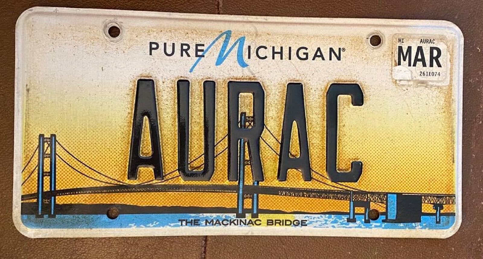 Michigan VANITY License Plate AURAC | eBay