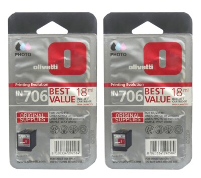 2X Original Olivetti Cartouche D'Encre IN706 Linea Office Wifi | eBay
