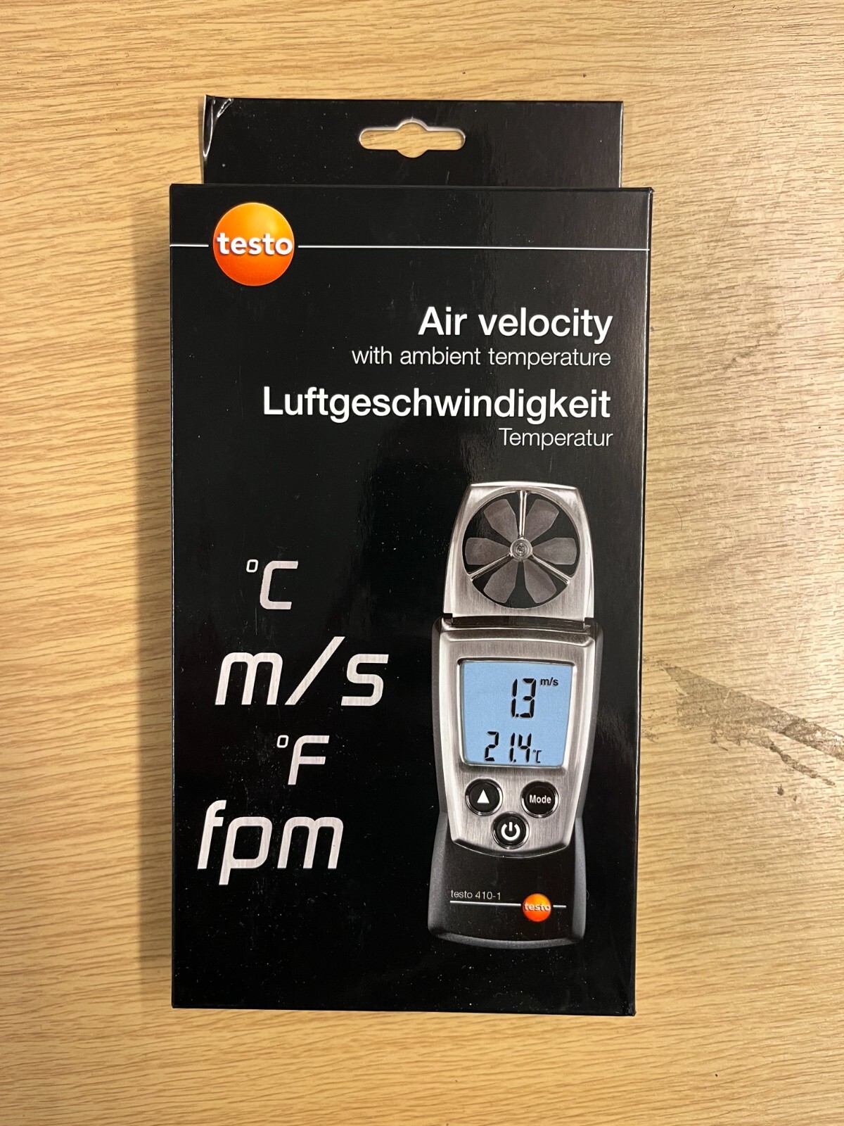 Testo 410-1 Vane Anemometer Air velocity with Ambient Temperature | eBay