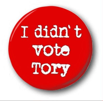 I DIDN'T VOTE TORY - 25mm 1" Button Badge - Novelty Protest LABOUR ...
