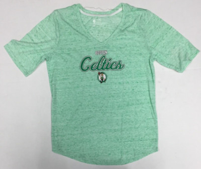 Boston Celtics Women’s Short Sleeve Shirt Heather Green MEDIUM 8/10 | eBay