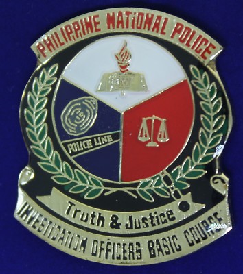 PNP Philippine National Police Investigation Officers Basic Course Pin ...