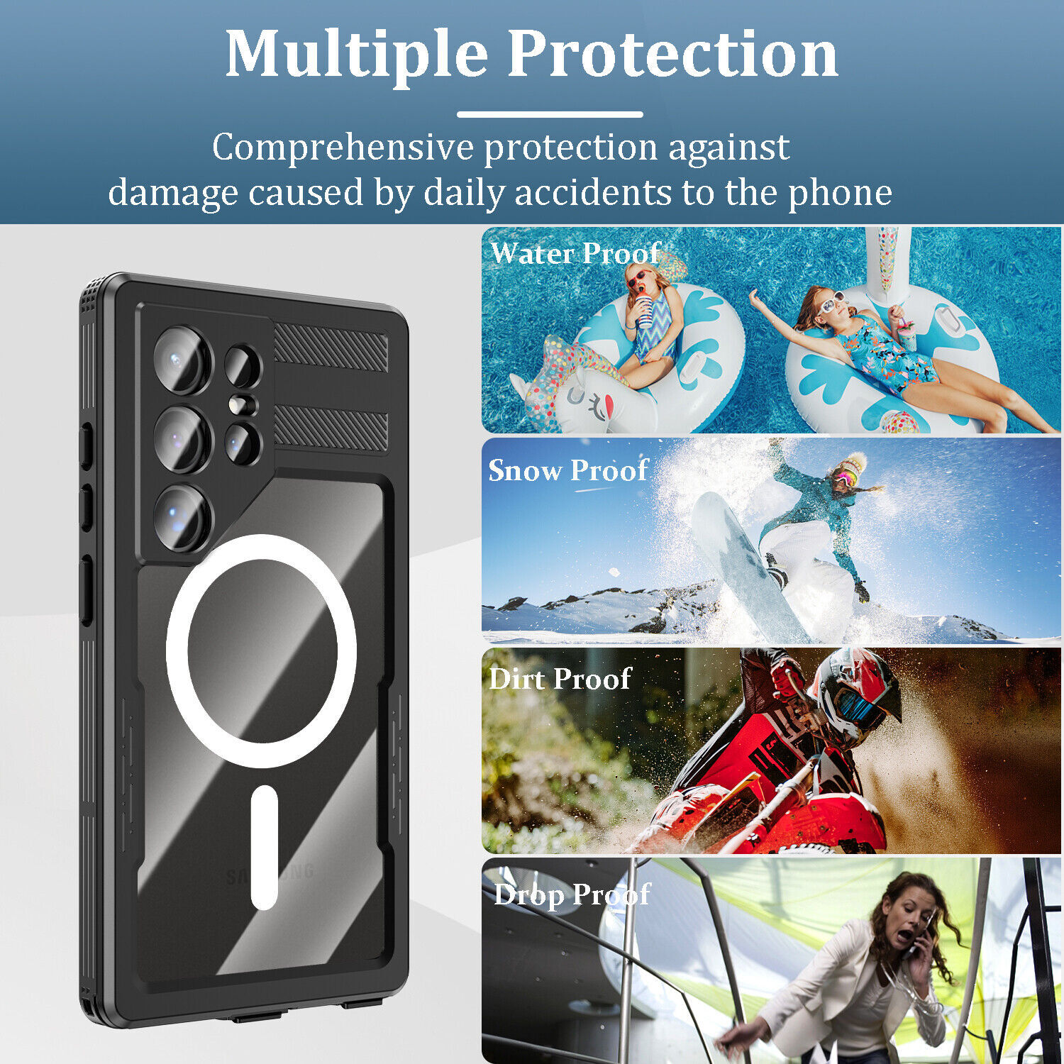 For Samsung Galaxy S24 Ultra / S24 Waterproof Case Shockproof Heavy ...