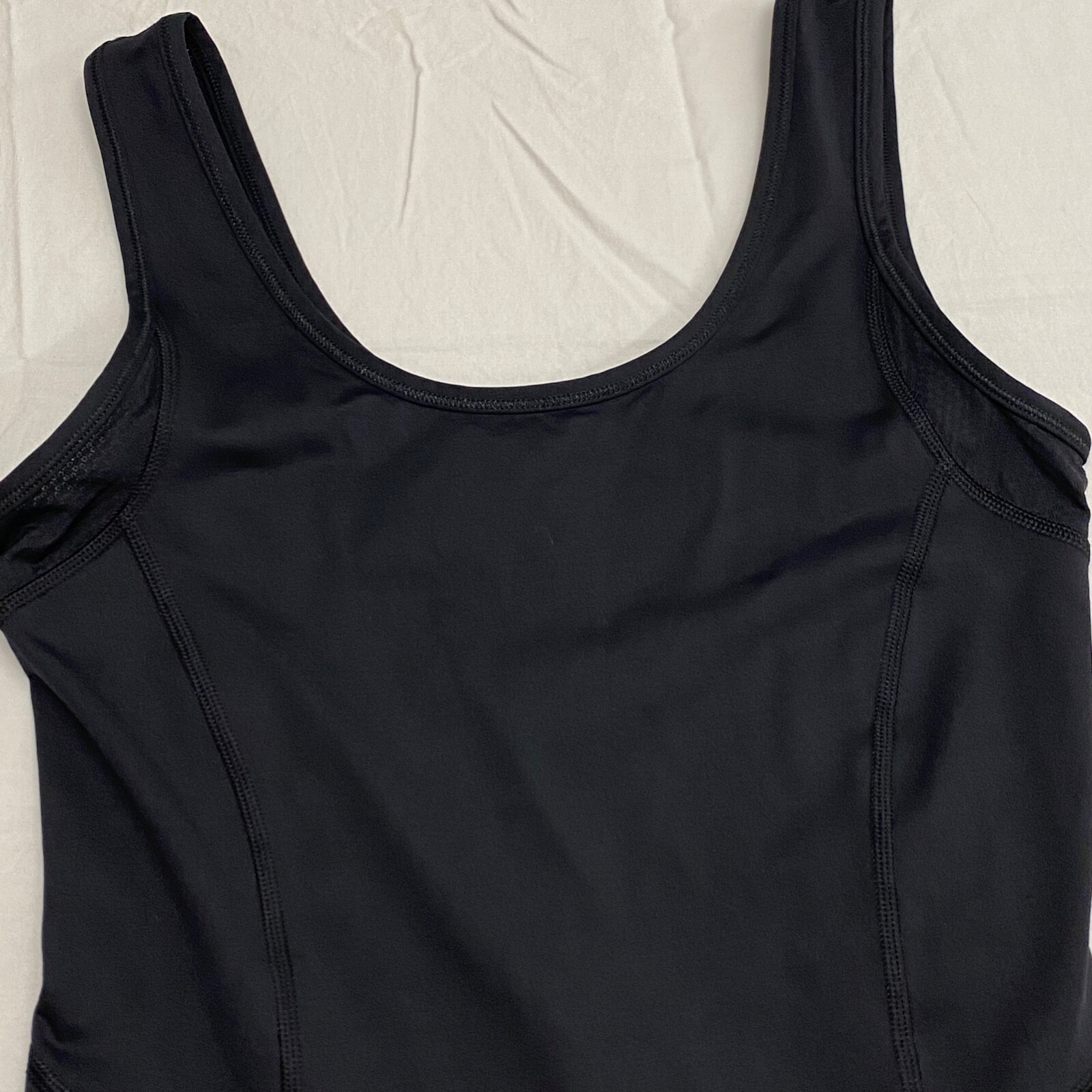 Lululemon Run: Pep Tank Women's 4 Black Luxtreme Mesh Yoga Athletic ...