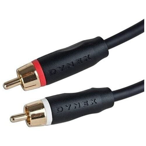 NEW - Dynex DX-AV221 Premium RCA Stereo Audio Cable Left Right Gold ...