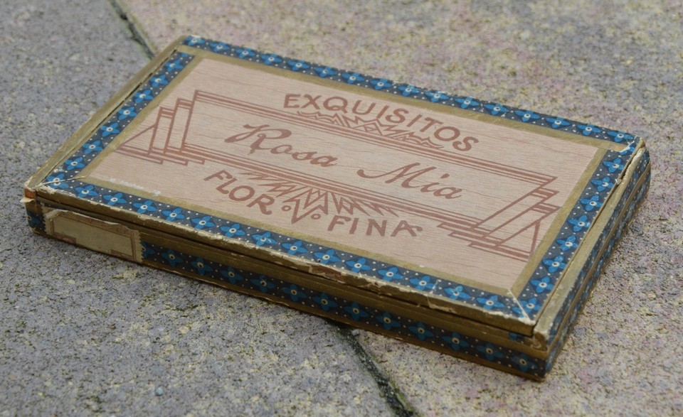 GERMAN WWII WEHRMACHT SOLDIER CIGARS RATION WOOD BOX CASE "Rosa Mia ...