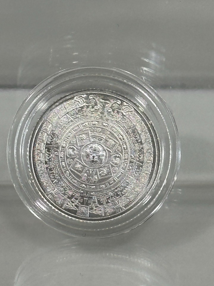 Aztec Mayan Calendar 1/10 Troy Oz .999 Fine Silver GSM In Cap | eBay