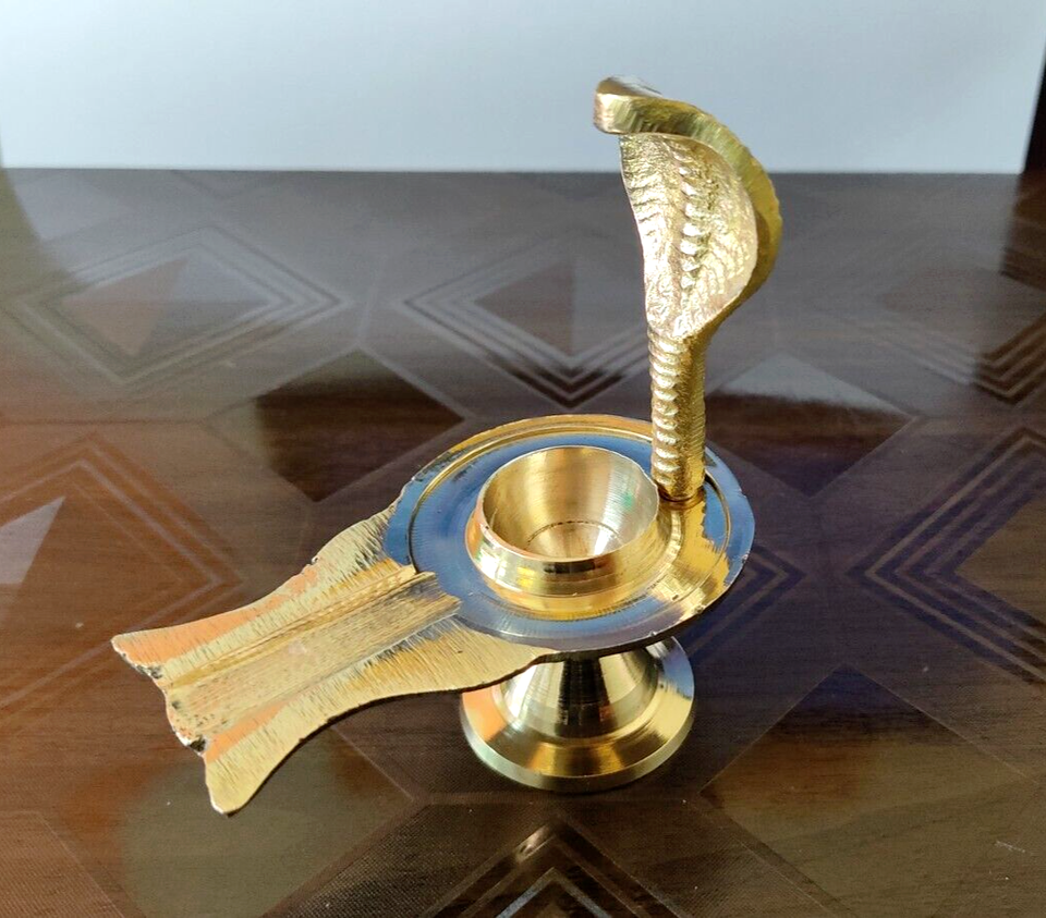 BRASS YONI HOLDER SHALIGRAM SHIVA LINGAM LINGHAM HINDU PUJA STAND NAAG ...