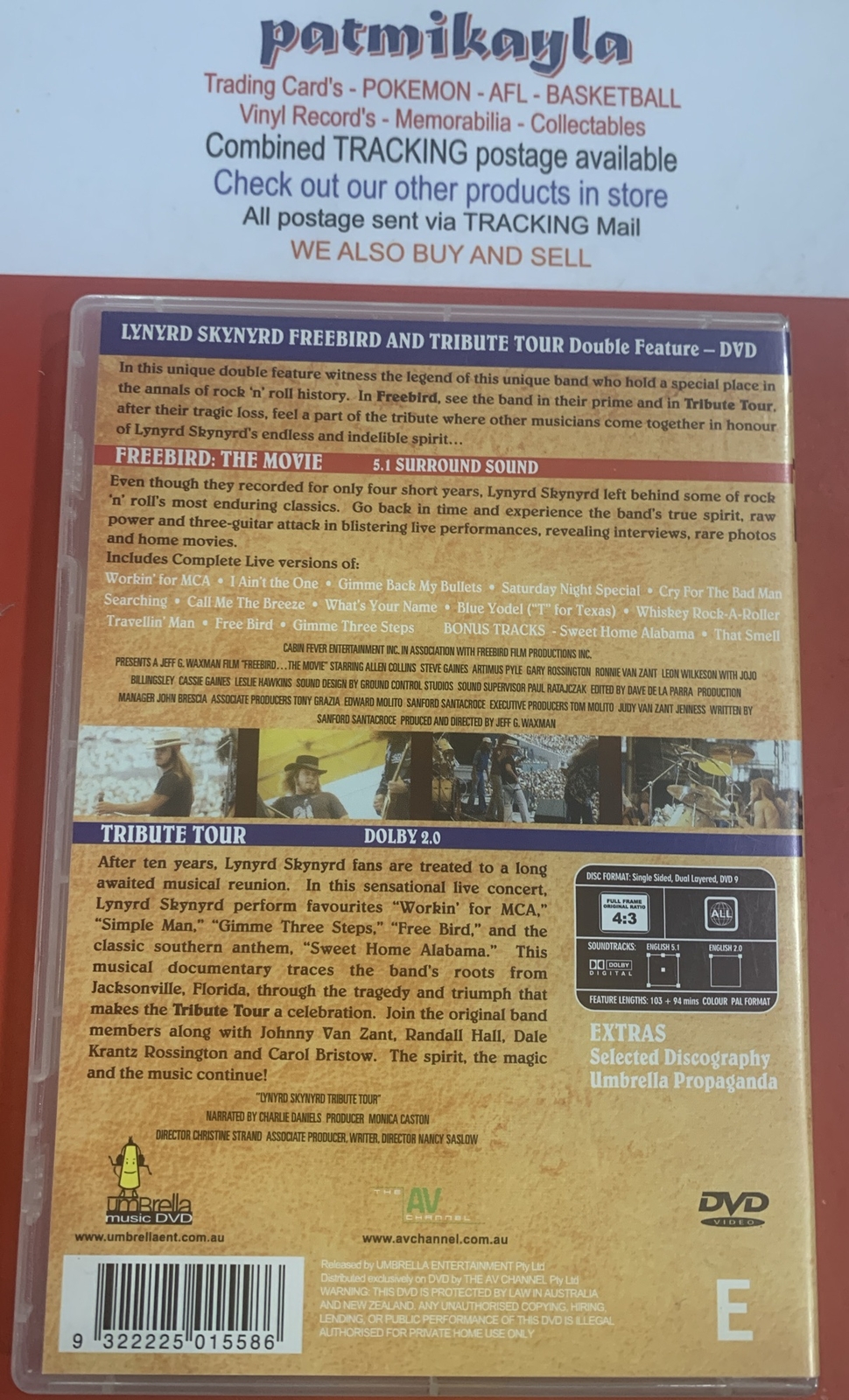 Free Bird: Tribute Tour by Lynyrd Skynyrd (DVD 2009) R4 Music OOP RARE ...