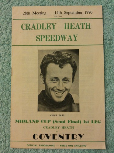 CRADLEY HEATH SPEEDWAY 1970 ORIGINAL PROGRAMME v COVENTRY. 14th SEPT ...
