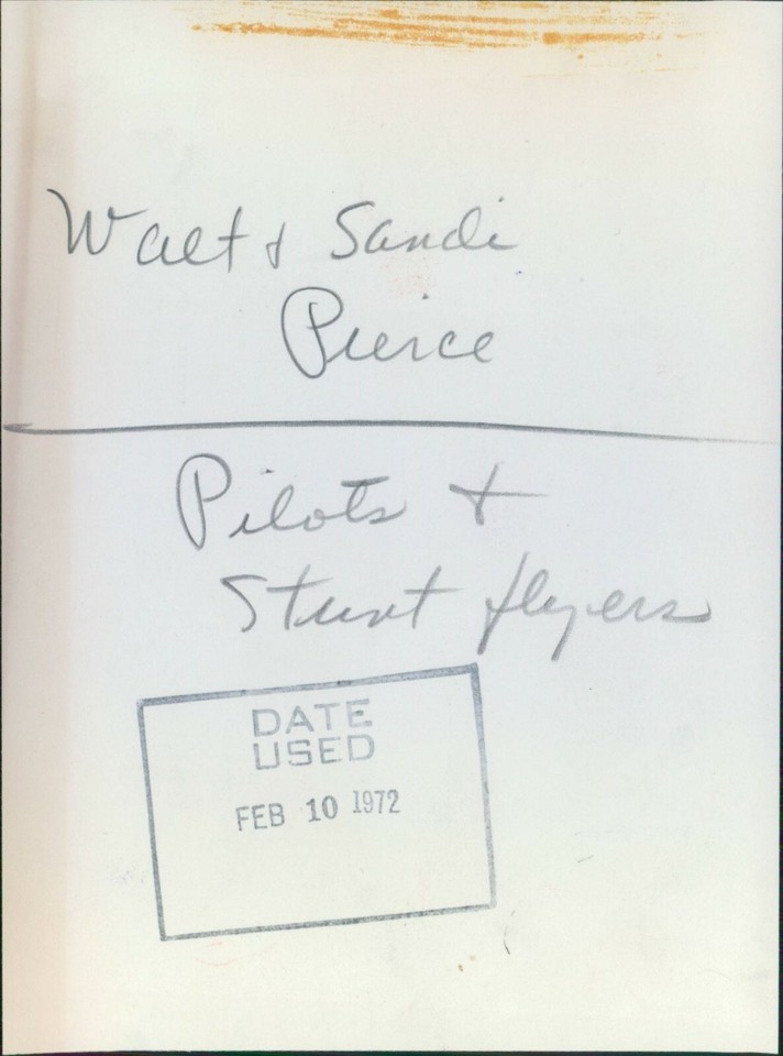 1972 Press Photo Walt and Sandi Pierce, Air Show Stunt Pilots | eBay