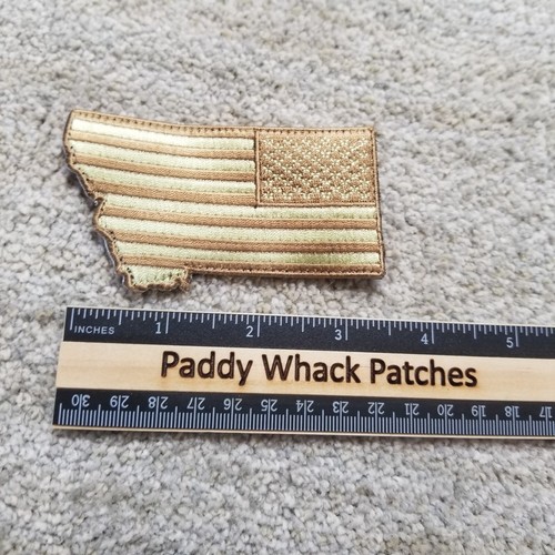 Montana State Shape American Flag Patch Hook & Loop Back Military Tactical | eBay