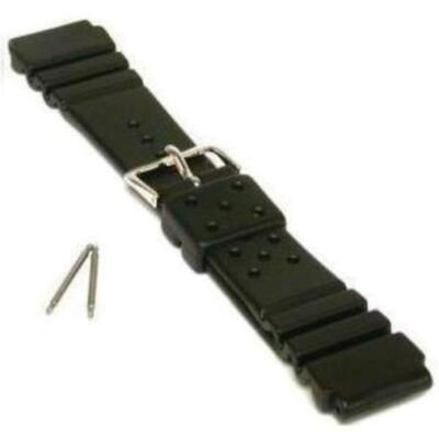 2 Black Watch Bands for Pulsar Pro Diver Watch Strap Straps Watchmaker ...
