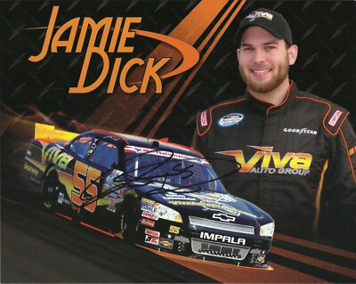 Jamie Dick NASCAR Racing Original Autograph 8x10 Signed Hero Card | eBay