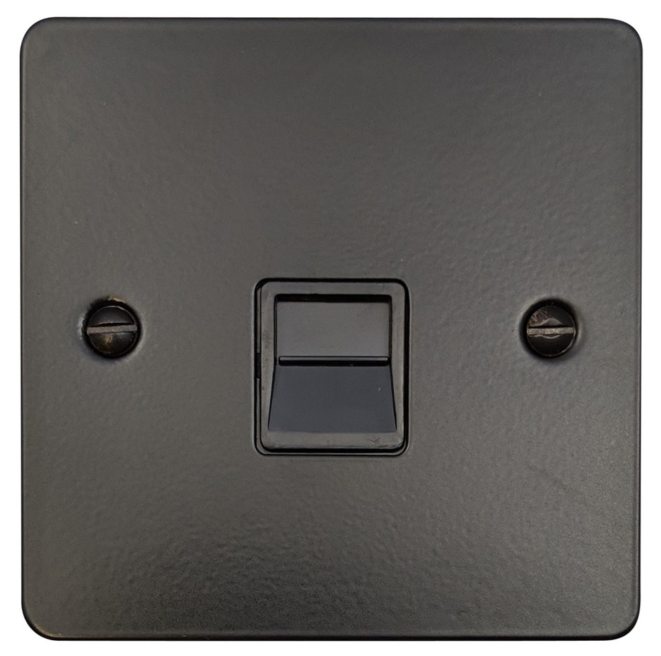 G&H Flat Plate Matt Black FFB Light Switches, Plug Sockets, Dimmers ...