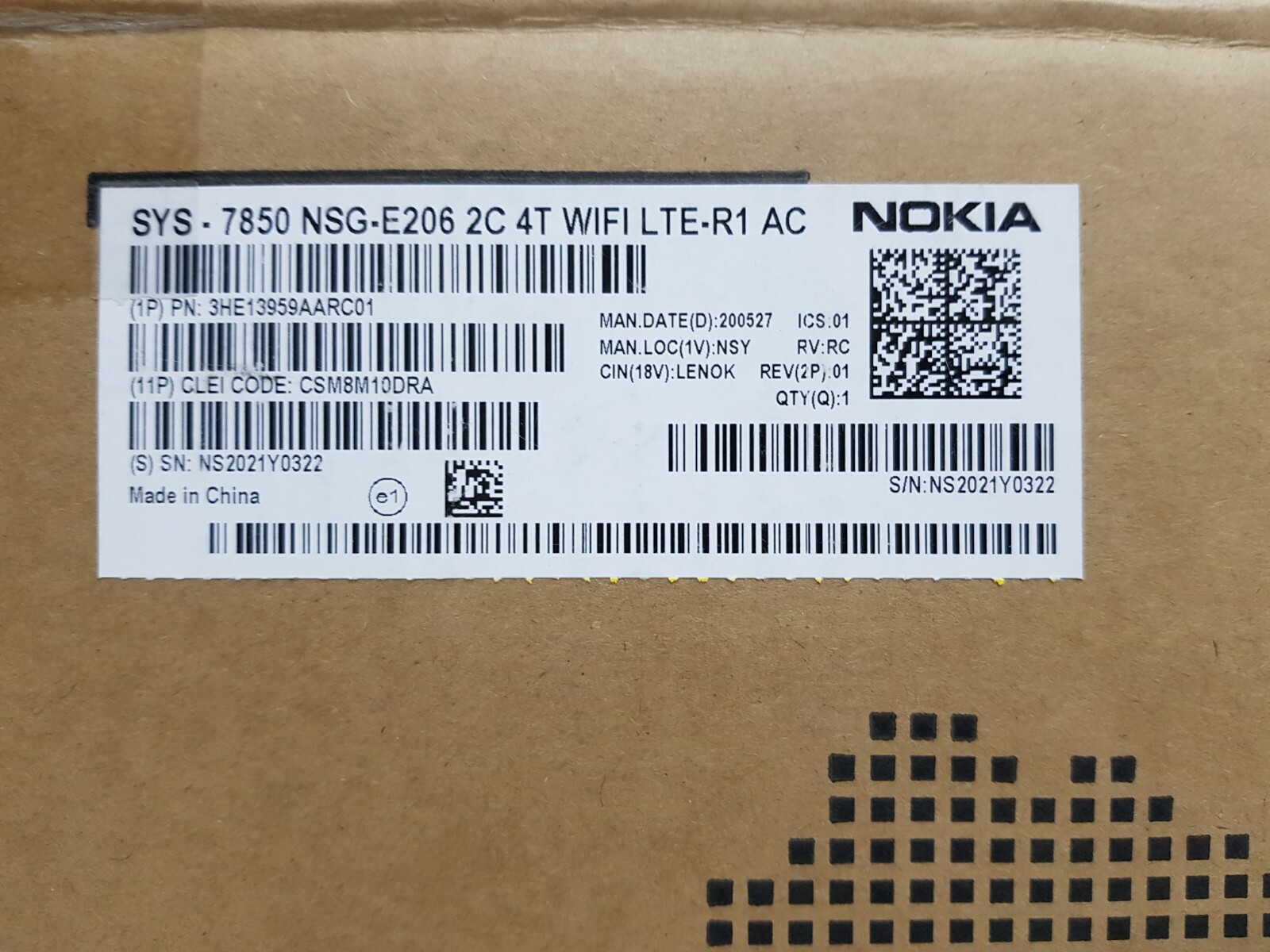 NUAGE NETWORKS SYS-7850 NSG-E 206/ 2c 4t wifi lte -r1 ac PORT Network ...