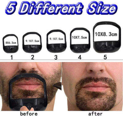 5PCS Men Beard Shaper Goatee Mustache Grooming Tool Face Hair Styling ...