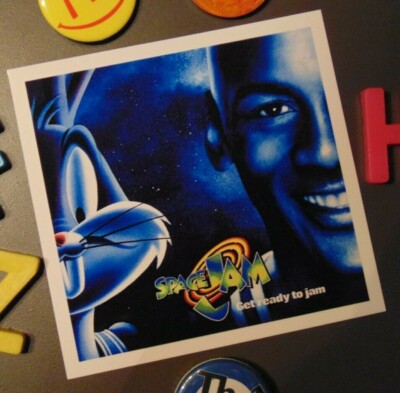 SPACE JAM Fridge Magnet Gift Basketball Movie Michael Jordan Bugs Bunny ...