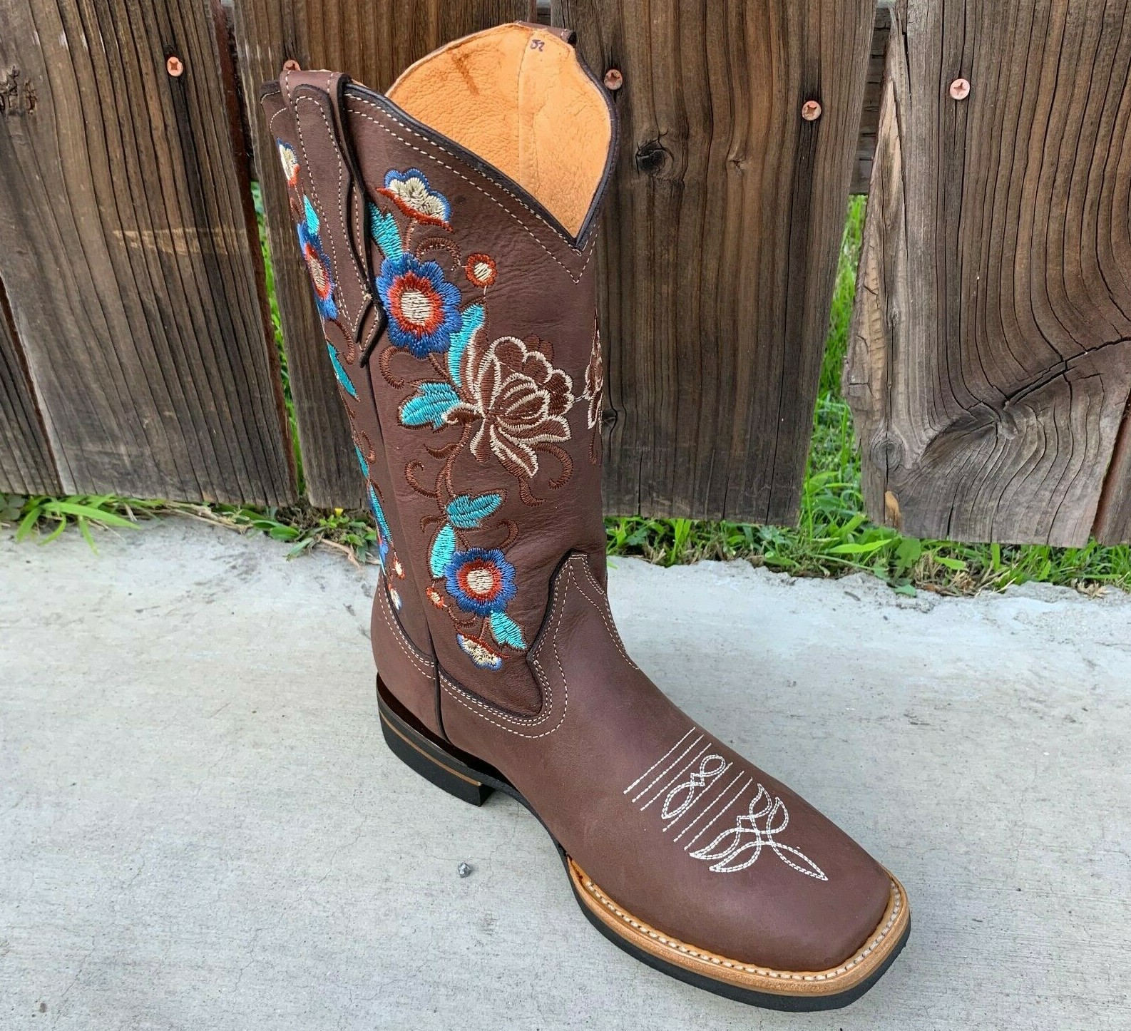 Bota Vaquera de Mujer Womens Western Rodeo Square Toe Cowgirl Boots ...