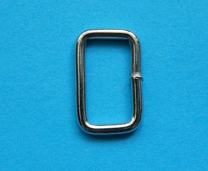 20mm 3/4" Rectangle Welded Loop Ring Metal Nickel Nickle Rings Loops ...