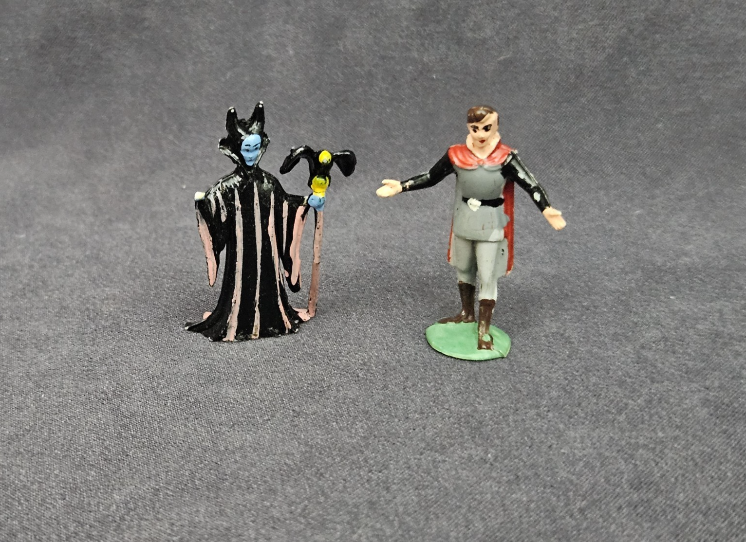 VTG 1961 Marx Disney Disneykins Prince Charming Maleficent Hand Painted ...