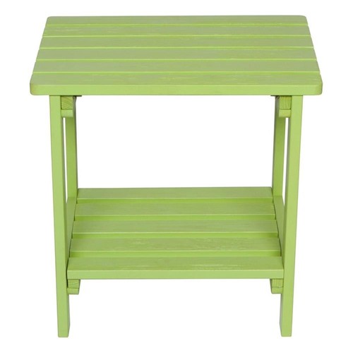 Shine Company Rectangular Traditional Wooden Indoor/Outdoor Side Table in Green | eBay