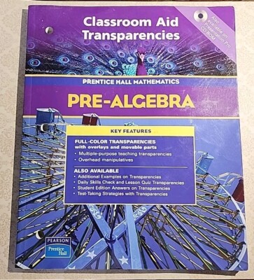 Prentice Hall Pre-Algebra : Classroom Aid Transparencies 9780131156289 ...