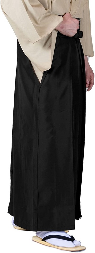KYOETSU HAKAMA Umanori Washable Japanese Men's Traditional Kimono Black ...