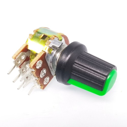 10 Units 50K B50K OHM Linear Taper Rotary Dual Potentiometer POT Green ...