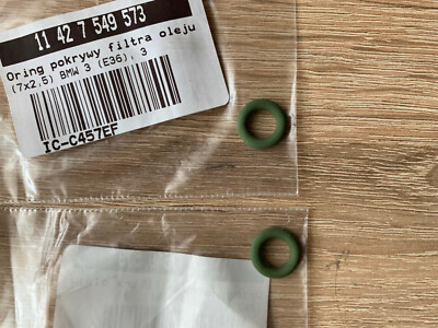Genuine BMW Oil Filter Housing Cap O-Ring Set (x2) 11427549573 3/ 5/ 7 ...
