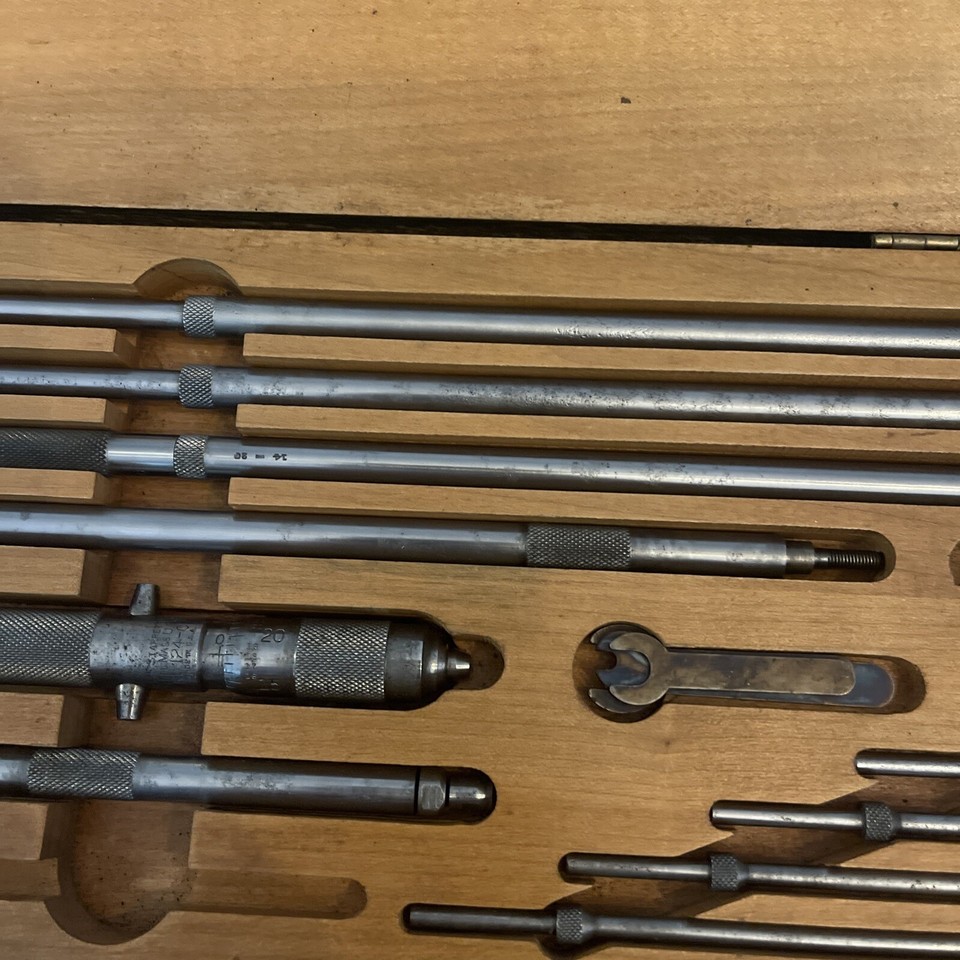 Starrett No. 124 inside micrometer set Made in U.S.A - 124A & 124C | eBay