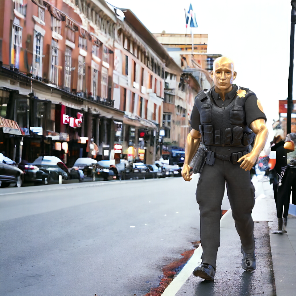 Police Officer Walking Resin 3d printed, Unpainted, Police Railroad ...