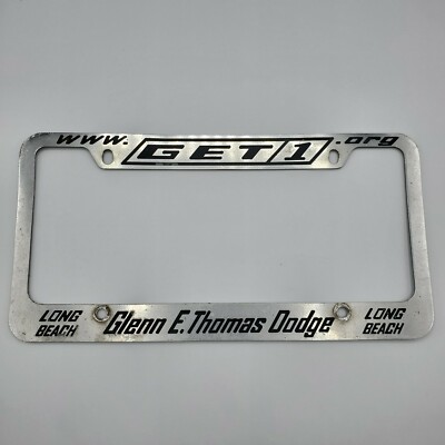Get 1 Long Beach Glenn E. Thomas Dodge Silver Plastic License Plate ...
