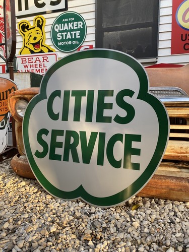 Antique Vintage Old Style Cities Service Gas Station Sign! | eBay