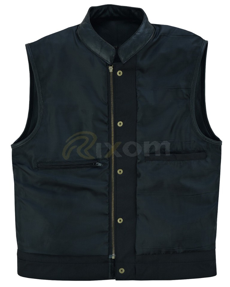 Eagle Embossed Vest Sons of Anarchy Bikers Leather Club Waistcoat Men ...