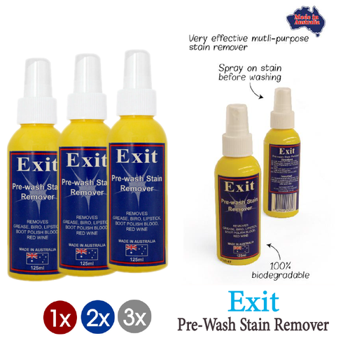 1x / 2x / 3x Pre Wash Stain Remover Exit Soap Spray 125ml Multi-Purpose ...