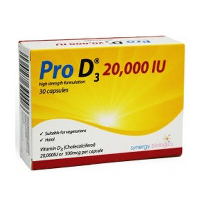 Pro D3 Vitamin D3 20000IU Capsules x 30 Vitamin D3 Colecalciferol ...