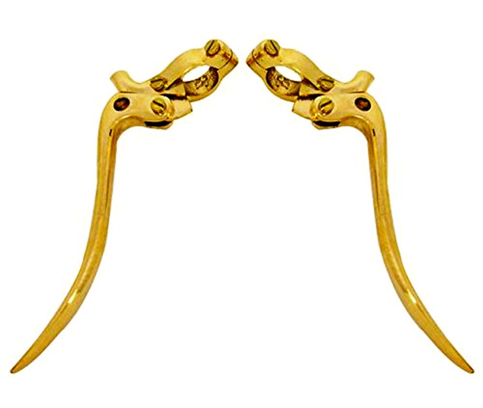7/8" Customize Heavy Brass HandleBar Clutch Brake Lever Set For Early ...
