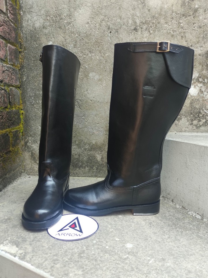 WW2 German Officer Black Boot Customized Handmade Leather Boot Leather ...