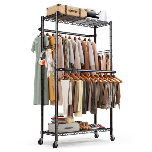 Clothes Rack Heavy Duty Clothing Rack for Hanging Clothes Adjustable ...