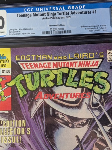 TMNT Adventures #1 (Archie Pub. 1989) CGC 9.0, 1st Ed. Collectors Issue ...