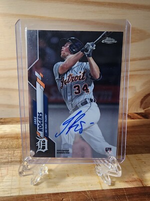 2020 Topps Chrome Jake Rogers Rookie RC Auto Autograph #RA-JR Detroit ...