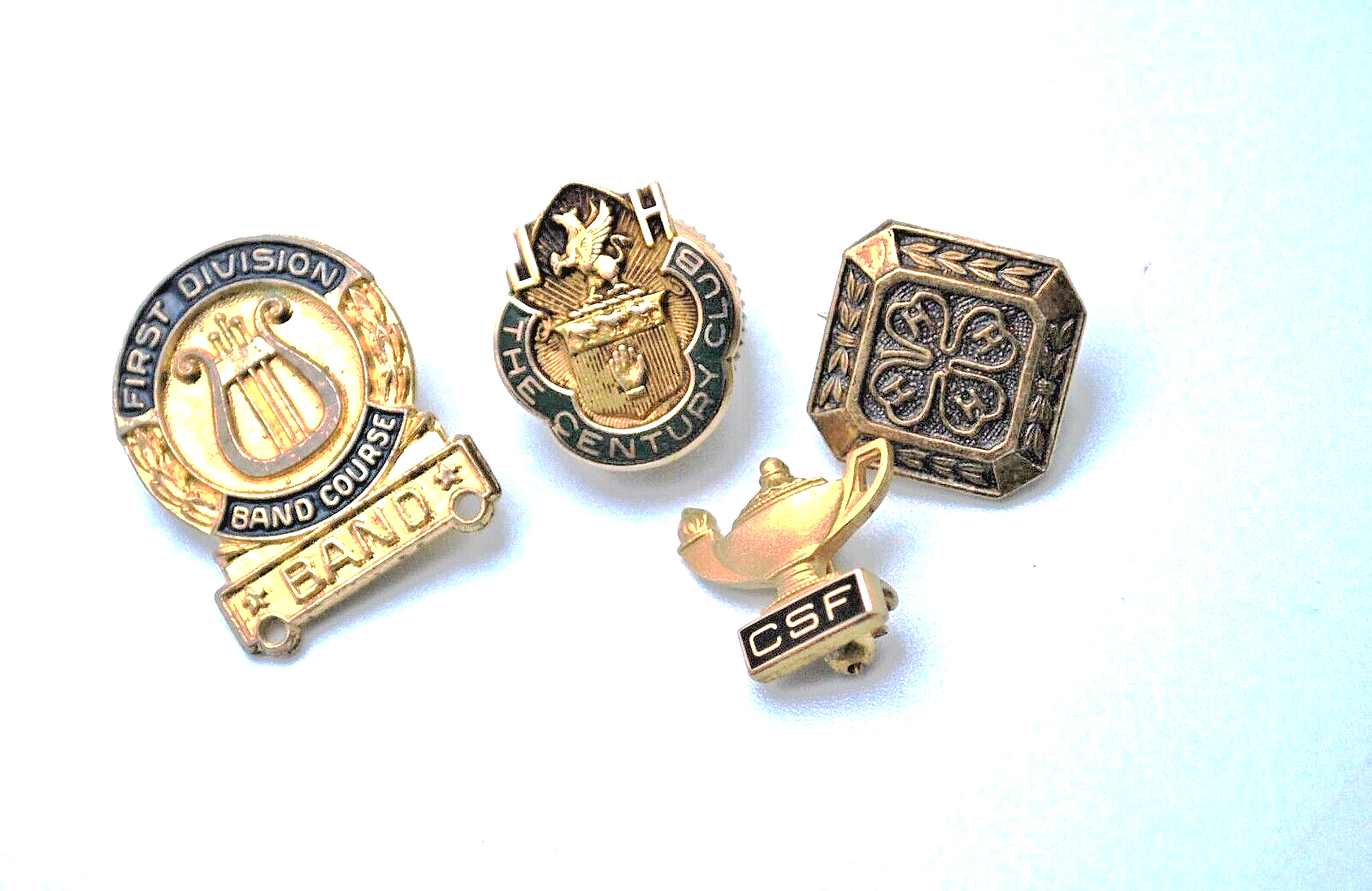 Award Pins from Academia: 4H; CSF; Band; Century Club with Griffin | eBay